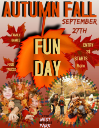 AUTUMN fun day EVENT FLYER POSTER TEMPLATE | PosterMyWall