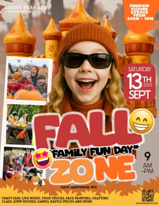 Copy of Autumn Fall family fun day festival design template | PosterMyWall