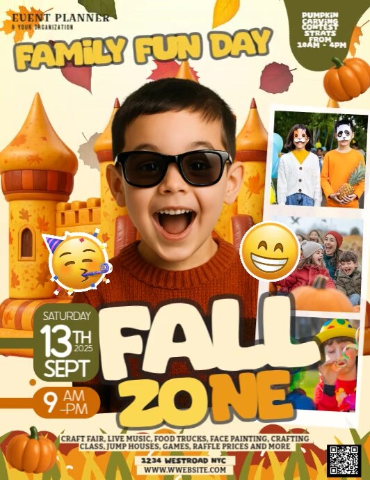 Copy of Autumn Fall family fun day festival design template | PosterMyWall