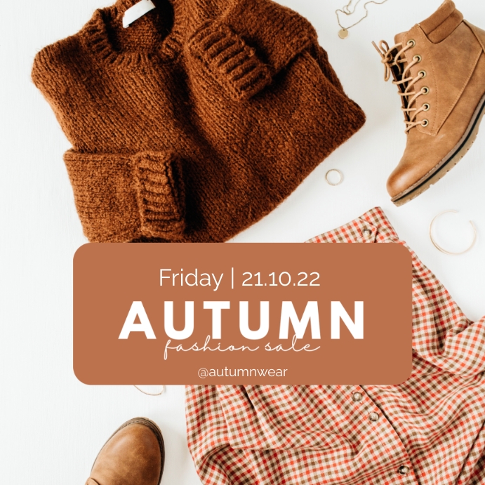 Copy of Autumn/Fall Fashion Sale poster template | PosterMyWall