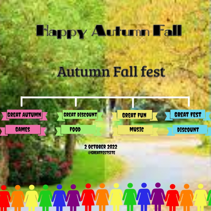 autumn fall fest Instagram post (2) Template | PosterMyWall