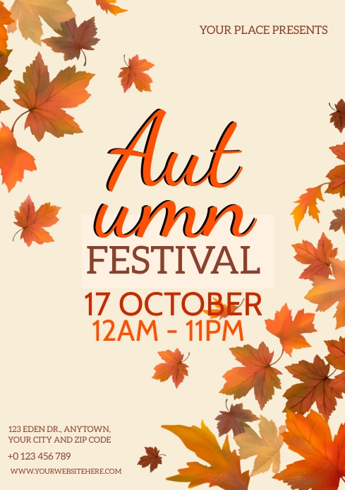 Copy of Autumn / Fall Festival EVENT DESIGN TEMPLATE | PosterMyWall