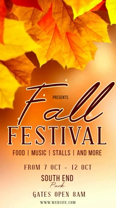 Copy of AUTUMN FALL FESTIVAL EVENT DESIGN TEMPLATE | PosterMyWall