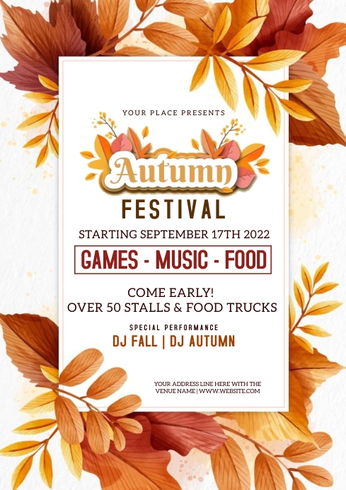 Copy of Autumn / Fall Festival EVENT DESIGN TEMPLATE | PosterMyWall