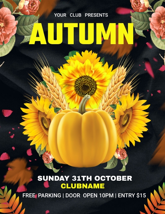 autumn fall festival party ad design Template | PosterMyWall