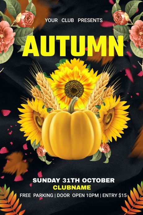 autumn fall festival party ad design Template | PosterMyWall