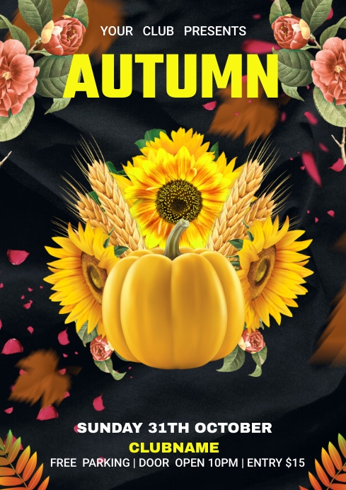 Copy of autumn fall festival party ad design | PosterMyWall