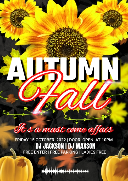 autumn fall festival party ad design Template | PosterMyWall