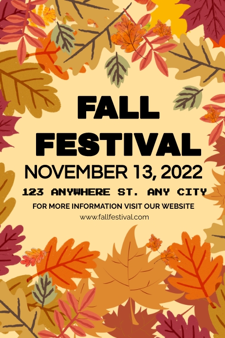 Fall Festival Poster template. | PosterMyWall
