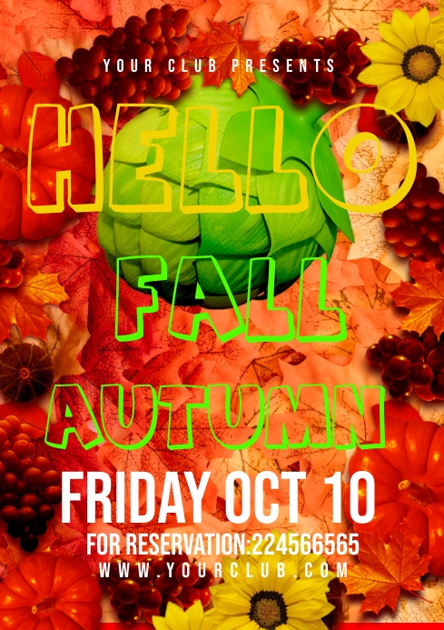Modèle Automne Automne Flyer Annonce Conception | PosterMyWall