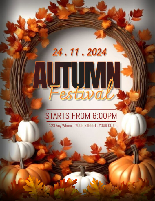 Plantilla de autumn fall/flyer design/pumpkin flyer /flyer | PosterMyWall