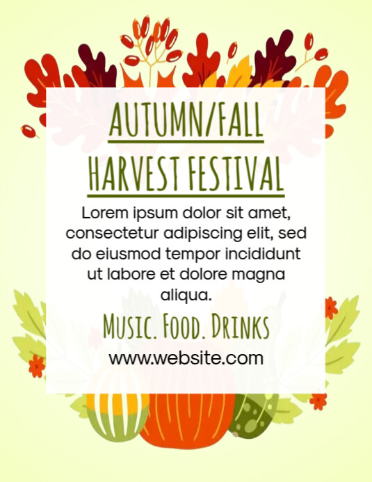 Autumn/Fall Harvest Festival Template | PosterMyWall