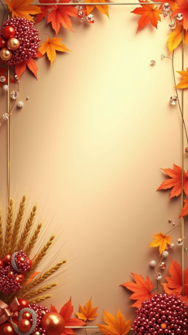 Autumn fall leaves border frame Template | PosterMyWall