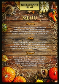 Autumn Menu A4 Template | PosterMyWall