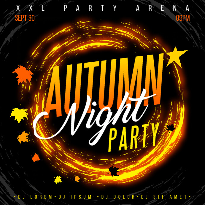 AUTUMN/FALL PARTY BANNER Template | PosterMyWall