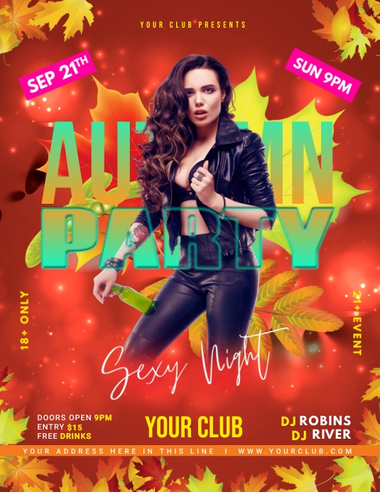 Autumn/Fall Party flyer Template | PosterMyWall