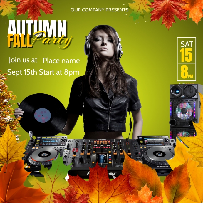 autumn fall party flyer template | PosterMyWall