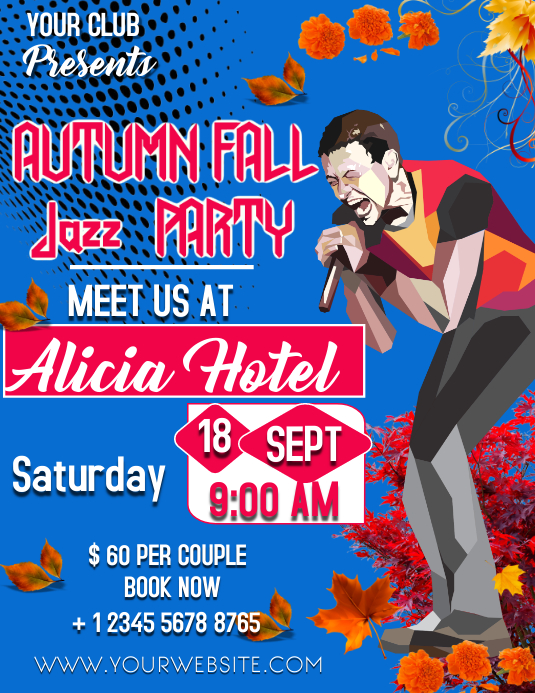 autumn fall party flyer template | PosterMyWall