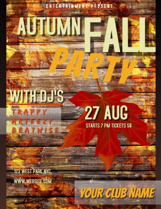 Copy of AUTUMN FALL PARTY FLYER TEMPLATE social media | PosterMyWall