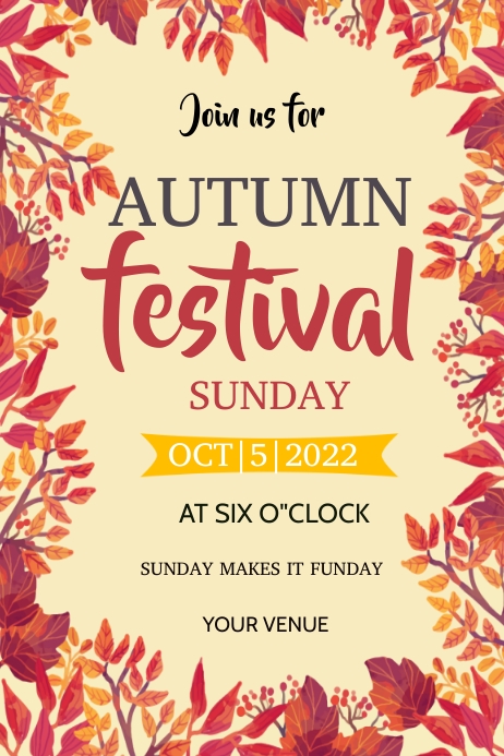 autumn fall poster Template | PosterMyWall