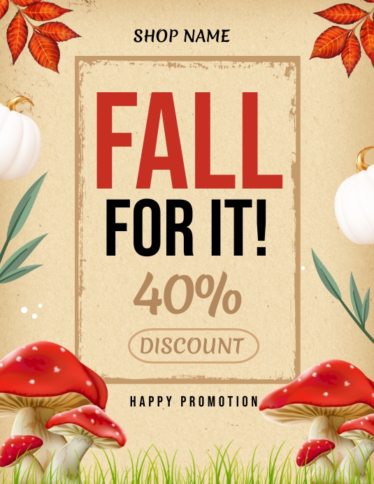 autumn fall poster Template | PosterMyWall