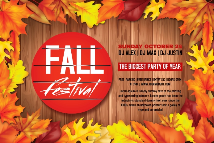 autumn fall poster Template | PosterMyWall