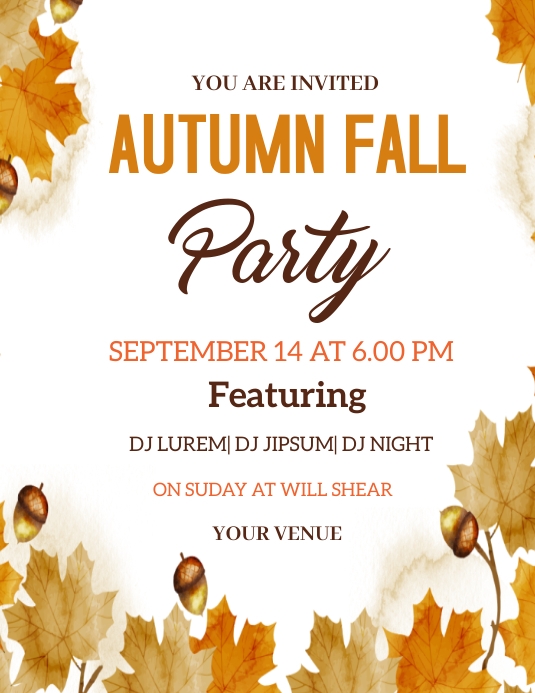 autumn fall poster Template | PosterMyWall