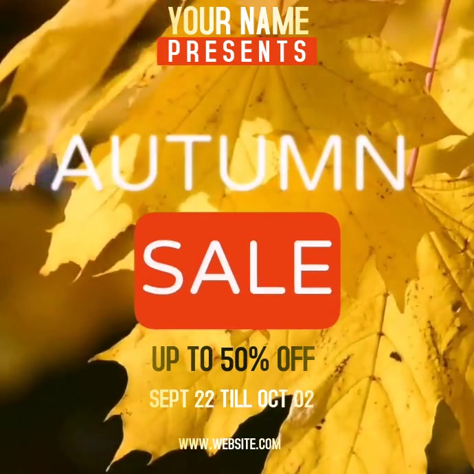 AUTUMN FALL SALE AD TEMPLATE | PosterMyWall