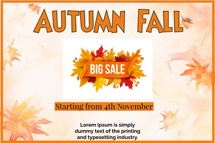 Autumn fall sale Template | PosterMyWall