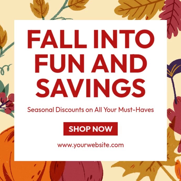 Plantilla de Autumn Fall Sale | PosterMyWall