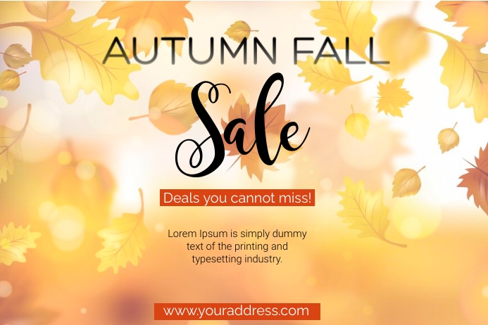 Autumn fall sale Template | PosterMyWall