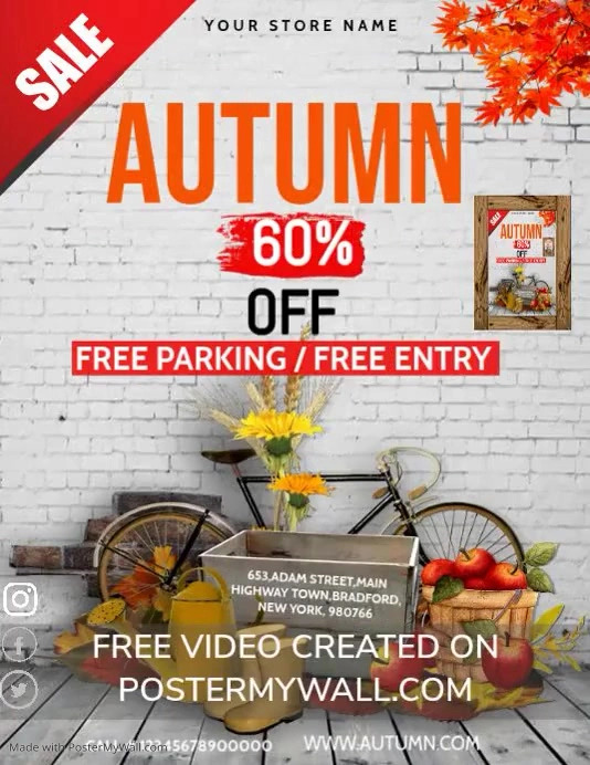 Autumn Fall Sale Template | PosterMyWall