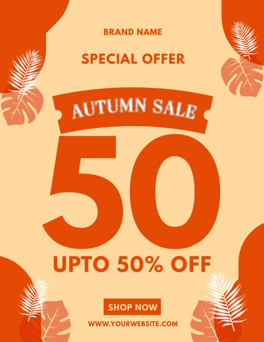 Autumn Fall Sale Discount Flyer Ad Editable T | PosterMyWall