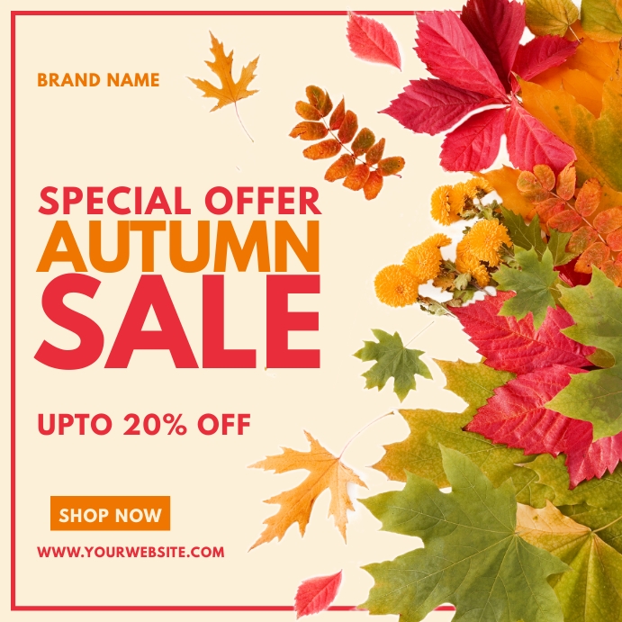 Copy of Autumn Fall Sale Discount Instagram Ad Editab | PosterMyWall