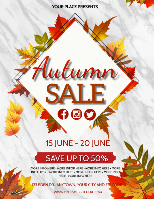 AUTUMN FALL SALE EVENT Flyer template | PosterMyWall