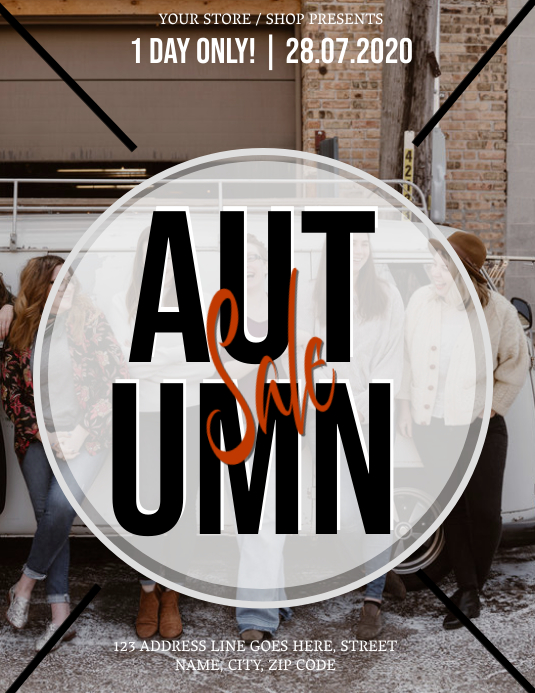 Autumn Fall Sale Flyer Template | PosterMyWall