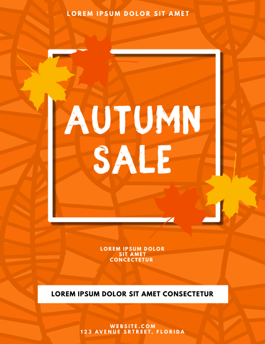 Autumn Fall Sale Flyer Template | PosterMyWall