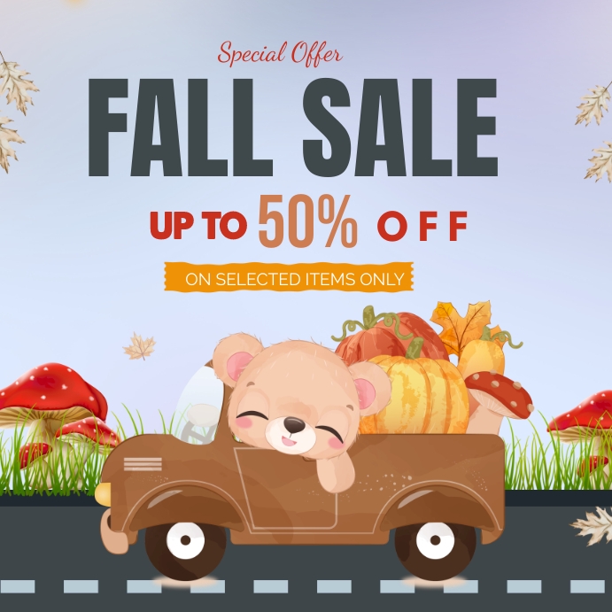 autumn fall sale poster Template | PosterMyWall