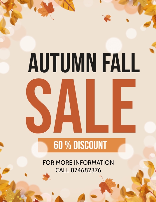 autumn fall sale poster Template | PosterMyWall