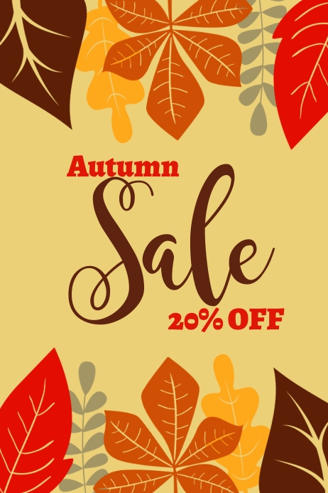 Autumn Fall Sale Poster Template | PosterMyWall
