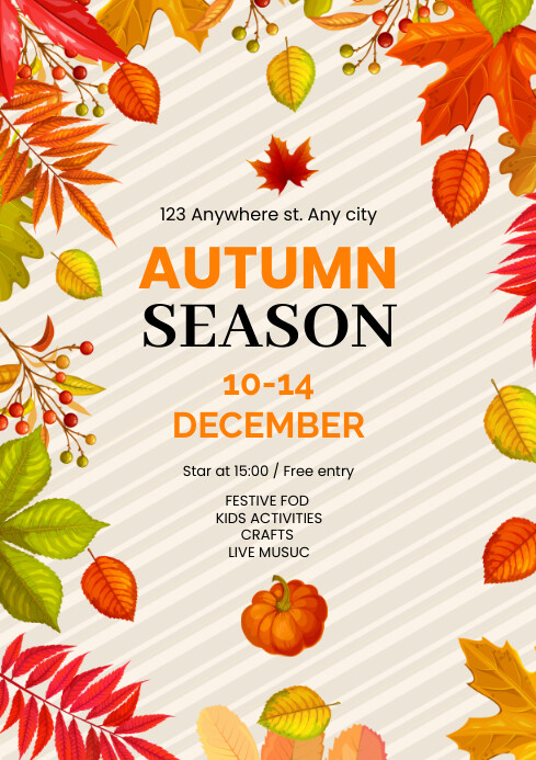 Autumn / Fall Season Flyer Template | PosterMyWall