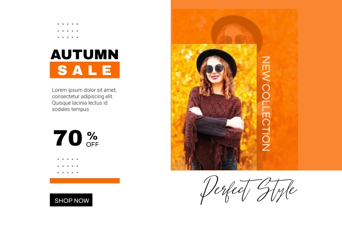 Autumn Fashion Banner Template | PosterMyWall
