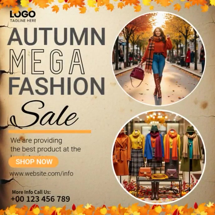 Copy of Autumn Fashion Mega Sale | PosterMyWall