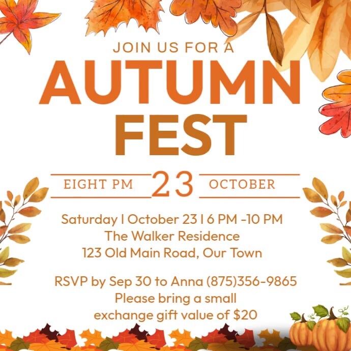 Autumn Fest Template | PosterMyWall