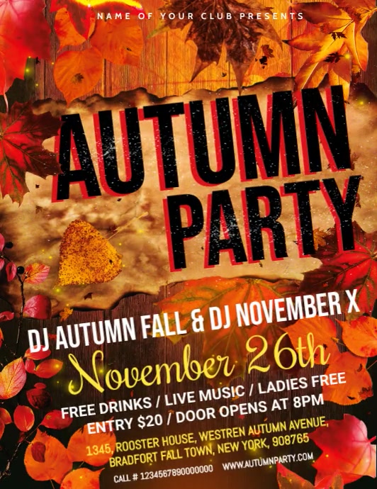 Autumn Fest Flyer Template | PosterMyWall