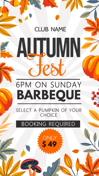 autumn fest Instagram story Template | PosterMyWall