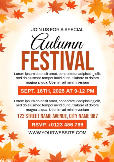 Plantilla de Autumn Festival Ads | PosterMyWall