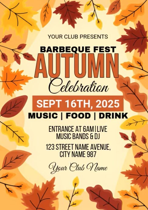 Autumn Festival Celebration Template | PosterMyWall