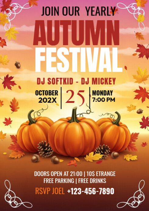 Autumn Festival Template | PosterMyWall