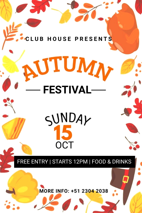 autumn festival event flyer Template | PosterMyWall
